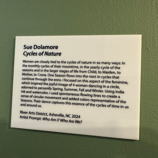 Artist Sign, Art Gallery Placard, Self Adhesive, Acrylic Plaque ...