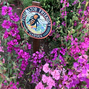 Bee Pollinator Friendly Garden Sign - Etsy