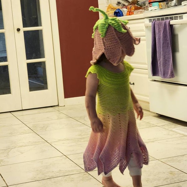 Crochet Flower Fairy Hat Pattern Fantasy Nymph Witch Cosplay Costume ...