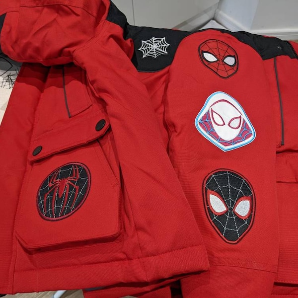 Spider-man Head Mask Iron-on Embroidered Patch, Patches, Pins, Vinyl ...