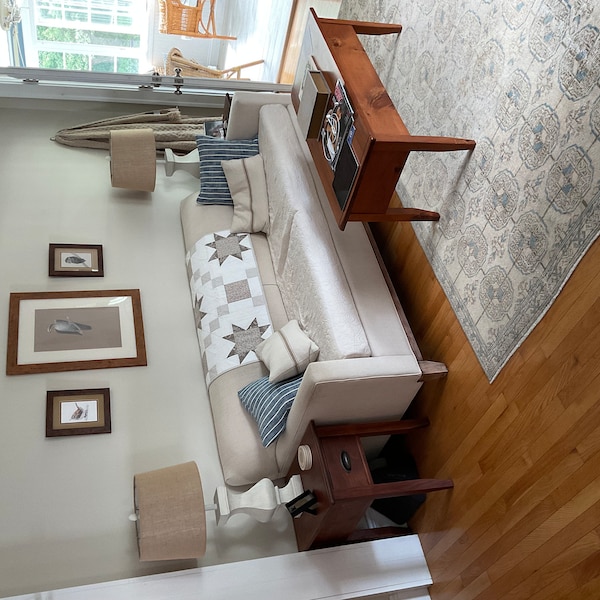 Handmade Modern Baby Quilt Peach Lime Soft Colors Baby Shower Gift Crib ...