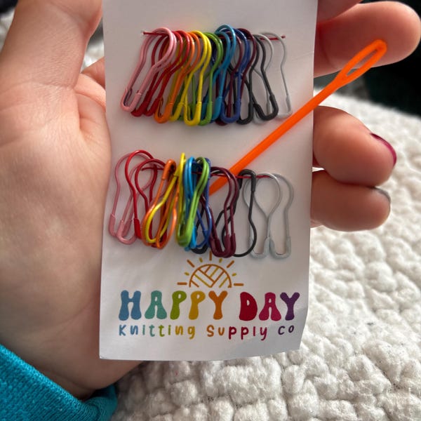 NUMBER MARKERS Bulb Pin Stitch Markers / Progress Keepers for Knitting / Crochet Set of 10 ...