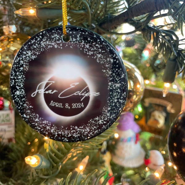 Solar Eclipse Ornament, Personalized Keepsake, Lunar Eclipse Gift for ...