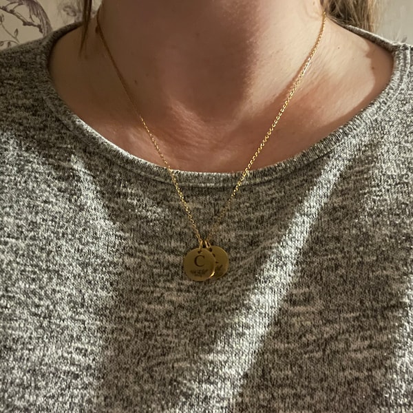 Initial Date Bar Necklace - Etsy