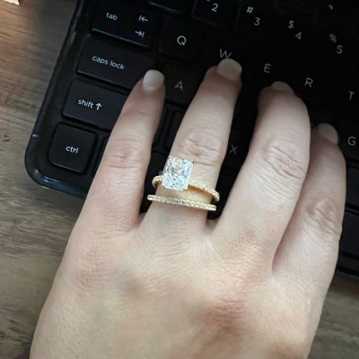 1/2 Ct Stacking Solitaire Engagement Ring Classic Wedding - Etsy