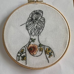 Tattooed Shoulders Modern Embroidery Kit - Etsy