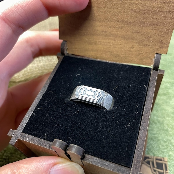 Dwarven-inspired 925 Sterling Silver Ring | Handmade Fantasy ...