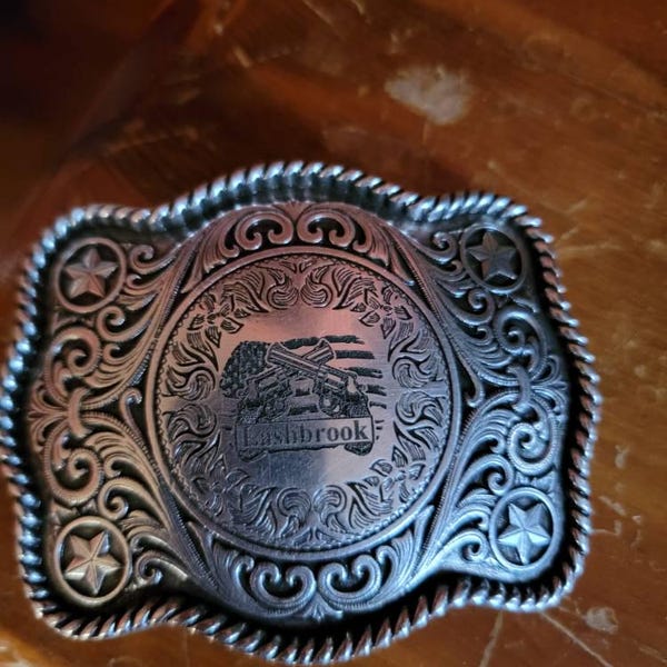 Custom Western Belt Buckle Personalized Mens Buckle Monogram Belt ...
