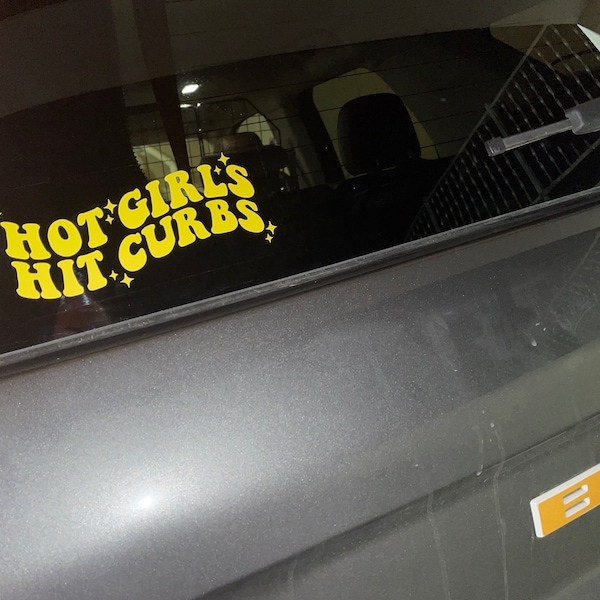 Hot Girls Hit Curbs Bumper Sticker Vinyl Decal for Cars - Etsy