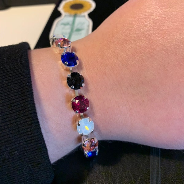 Lesbian Jewelry, Swarovski Bracelet, LGBT Jewelry, Rhinestone Bracelet ...