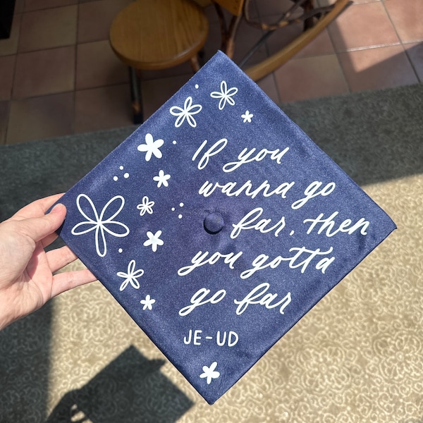 1 Peter 1:6 Graduation Cap Vinyl Decal, Handlettered Modern Calligraphy ...