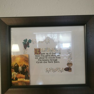 Prayer Before Meals LATIN Catholic Grace Food Blessing - Etsy