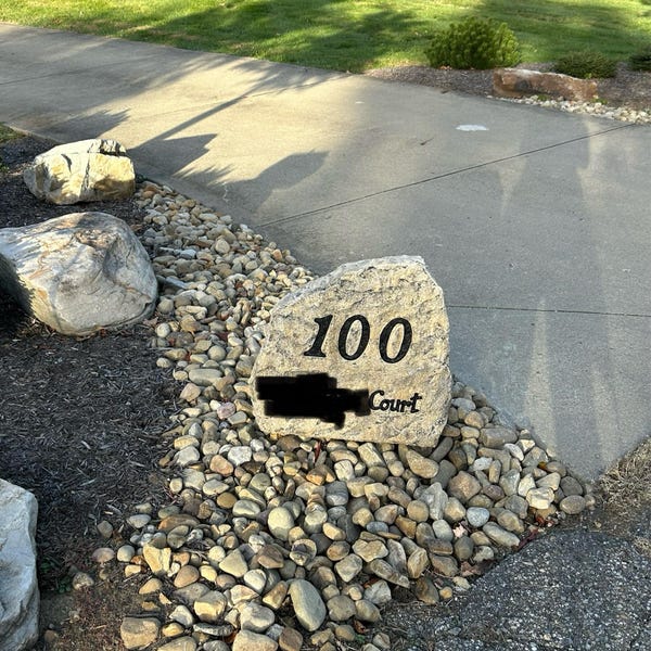 Address Stone - Artificial - With House Number and Address, Text or ...
