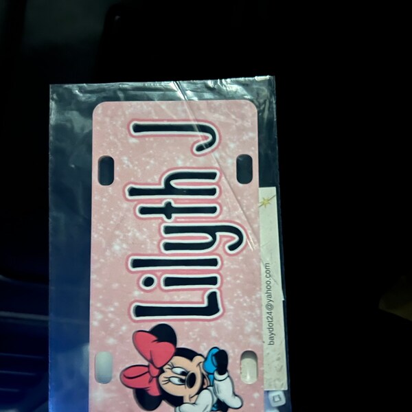 MINNIE MOUSE Mini License Plate Personalized Design#2 Custom Bike ...