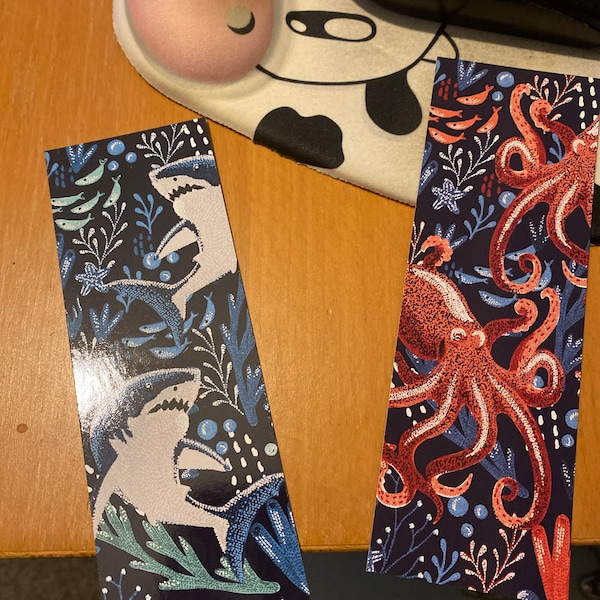 Whale Shark Bookmark Marine Life Stationery, Bookworm Gift, With or ...