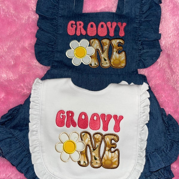 Groovy One Embroidery,first Birthday Embroidery,retro Baby Birthday ...