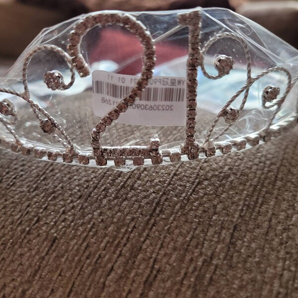 21st Birthday Diamante Crystal Tiara Silver Plated Finish - Etsy