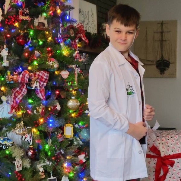 Kids' Custom Lab Coat, Embroidered Personalized Kids Lab Coat, Kids ...