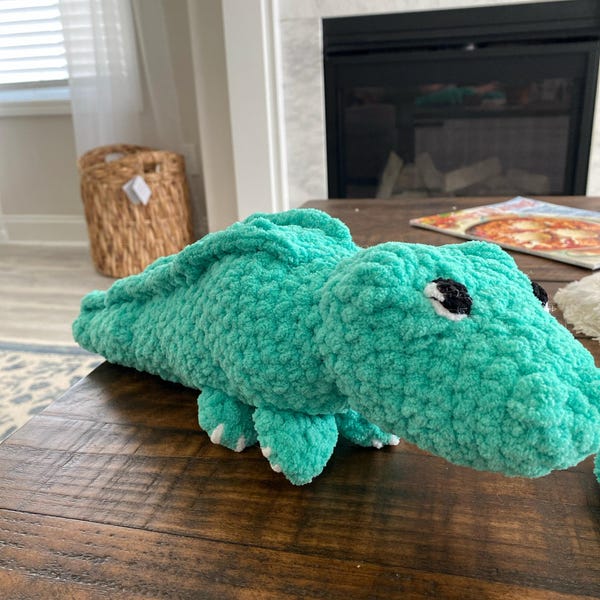 Crocodile Plush Crochet No Sew Pattern Amigurumi Alligator for the ...