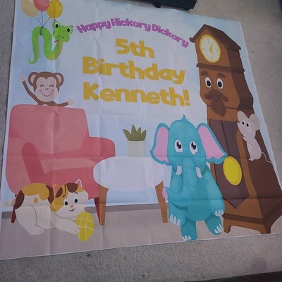 Jungle Safari Birthday Photography Backdrop Personalized Words Custom ...