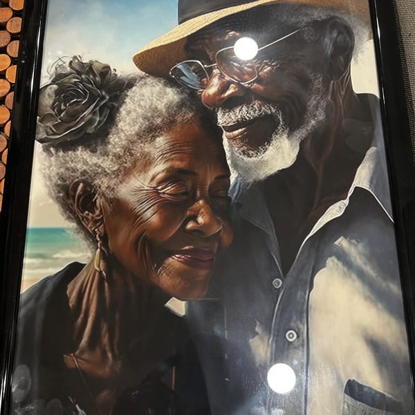 Young Love (unframed) Black Art Print Black Love Art Black Art Poster ...