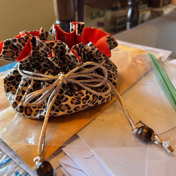 Drawstring Travel Jewelry Pouch - Multicolor Polka Dot Prints - 14.99 W ...