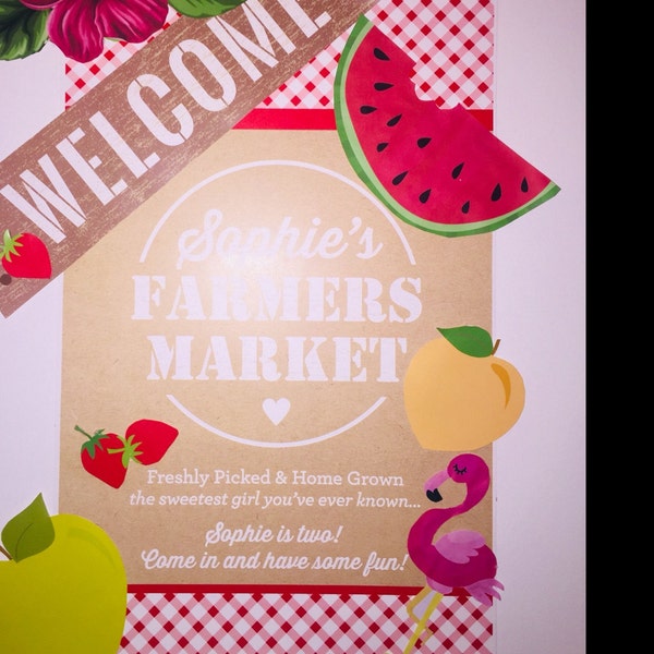 Farmers Market Welcome Sign - Personalized, Digital File, Matching ...