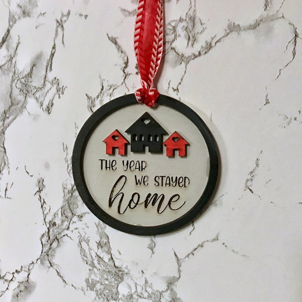Digital File SVG PDF the Year We Stayed Home Ornament - Etsy