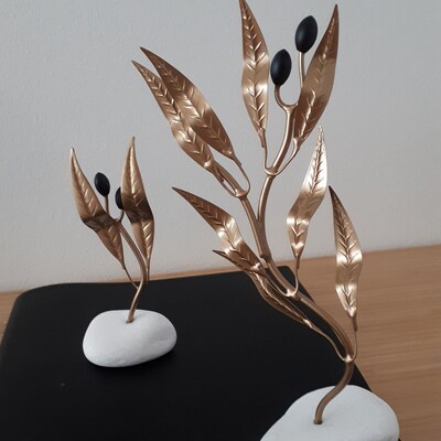 Santorini Olive Tree Unique Hand-made Bronze Olive Tree, Greek Design ...