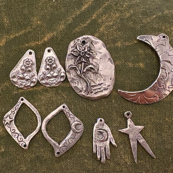 Handcrafted Charms, Suns, Artisan Handmade Jewelry Making Components ...