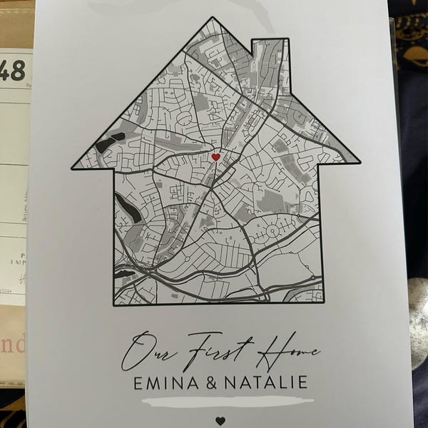 Home is Where the Heart is Print, First Home, Gift Map- New Home, First ...
