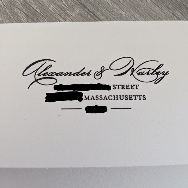 Custom Script Address Stamp - Elegant Chic Self Inking Return Address ...