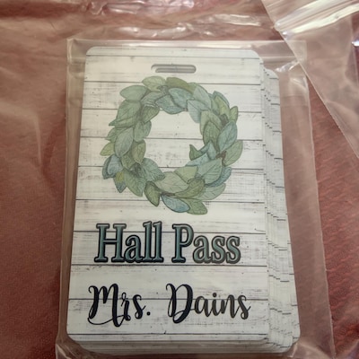 Science Theme Classroom Hall Passes for Teachers, Personalized, Set of ...