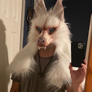 Gray Werewolf Headdress Werewolf Mask Gray Wolf Mask Animal - Etsy