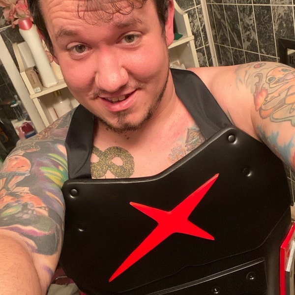 Red X Cosplay Costume Body Armor Chest Vest Crimson Red Symbol - Etsy