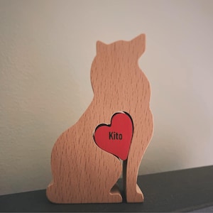 Apricot Cockapoo Small Figurine, Wooden Dog Statue With Engraved Love ...