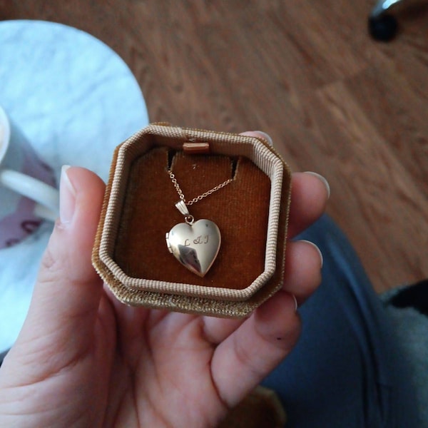 Name Personalized Heart Locket, Minimalist Personalized Gifts, Engraved ...