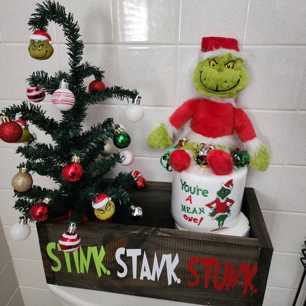 Grinch Embroidered Toilet Paper, Christmas Toilet Paper Gift - Etsy