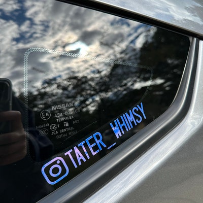 Instagram Sticker Social Media Sticker Vinyl Car Decal Holographic ...