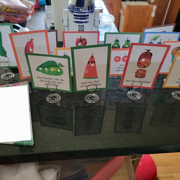 Very Hungry Caterpillar - Food Tags - Food Labels - Birthday Party ...