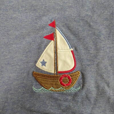 Boat Embroidery Designs Sailboat Embroidery Design Machine Embroidery ...