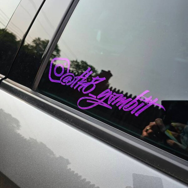 Custom Instagram Car Window Sticker [die-cut Vinyl Decal] - Etsy