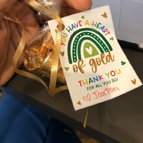 St. Patrick's Day Printable Tags, Rainbow Instant Download Tags, St ...