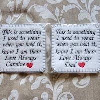 Personalised Memory Embroidery Patch for a Memory Pillow Cushion or ...