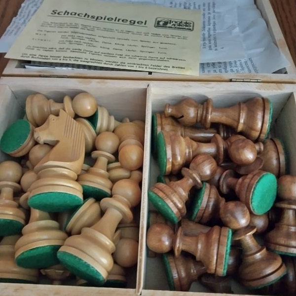 Luxury Staunton Chess Set, Drueke Design, KH 9,3cm /3,7 In., Double ...