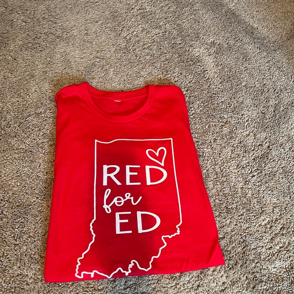 CUSTOMIZE Your State, Red for Ed T-shirt, I Wear Red for Ed Shirt ...
