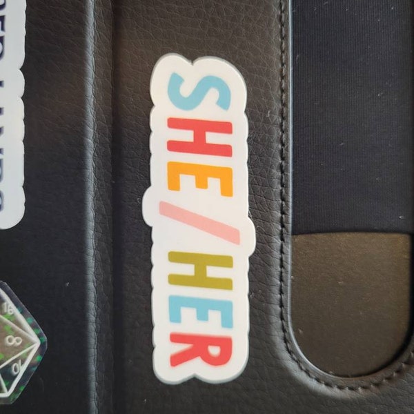 Pronoun Sticker She/her, Pride Sticker, Alphabet Mafia, LGBTQ+ ...