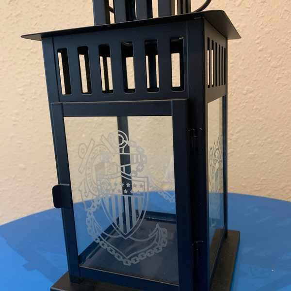 Custom Etched Lantern ~ US Coast Guard ~ Chief~ Anchor! Anniversary ...