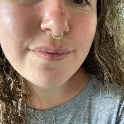 Triangle Septum Ring 14k Solid Gold Septum Clicker Pointy - Etsy