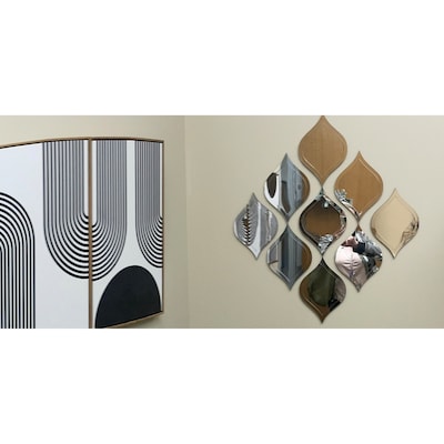 Water Drop Decorative Mirror Silver 3 / 6 Pieces Pack Wall - Etsy